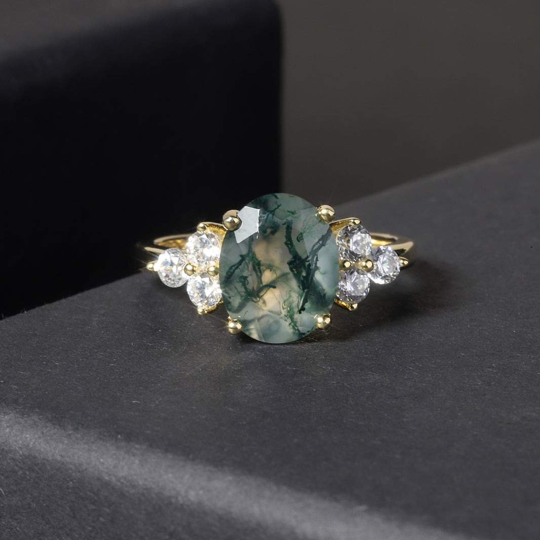 Moss Agate Engagement Rings —— Moss-Agate – moss-agate-shop