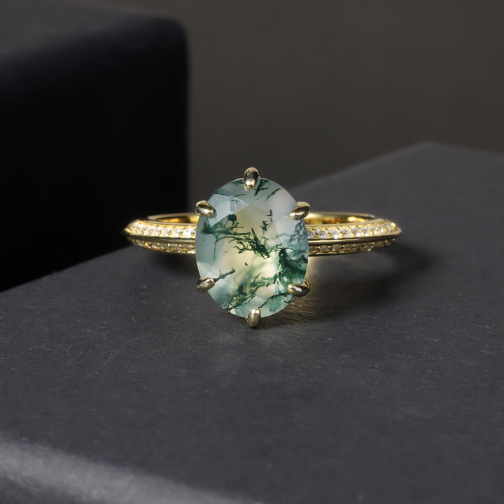 Moss Agate Engagement Rings —— Moss-Agate – moss-agate-shop