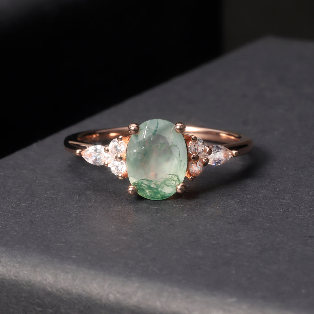 Moss Agate Engagement Rings —— Moss-Agate – moss-agate-shop